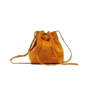 SABANDIJA Courtesy Suede Bucket Bag - Yellow