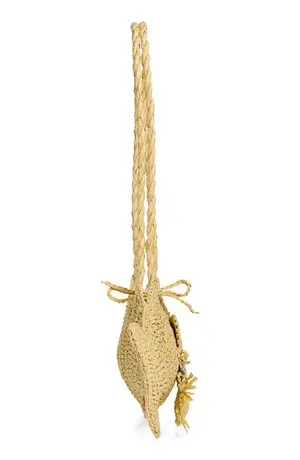 DAMSON MADDER Raffia Fish Shoulder Bag