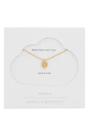 Estée Lauder Monstera Leaf Pendant Necklace