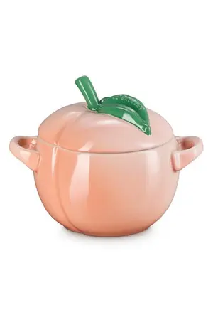 LE CREUSET Peach Stoneware Mini Cocotte - Peche
