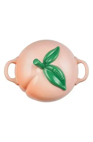 LE CREUSET Peach Stoneware Mini Cocotte