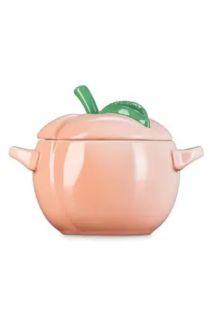 LE CREUSET Peach Stoneware Mini Cocotte