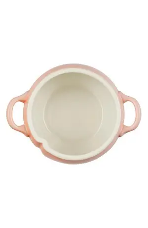 LE CREUSET Peach Stoneware Mini Cocotte