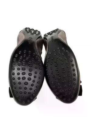 TOD'S Crystal-embellished Bow Ballet Flats