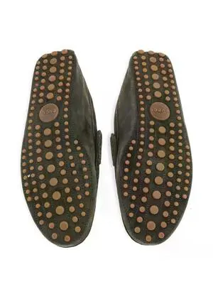 Gucci Suede Penny Strap Loafers