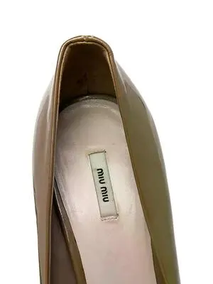 Miu Miu Patent Leather Peep-toe Pumps