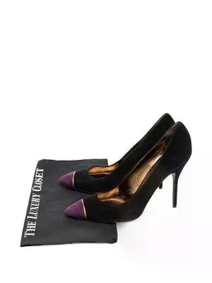 Saint Laurent Suede Cap Toe Pumps