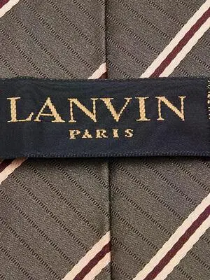 LANVIN Striped Silk Tie