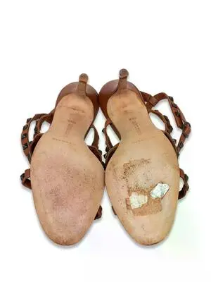 Manolo Blahnik Studded Ankle-strap Sandals