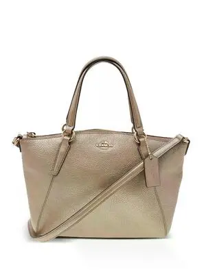 COACH Metallic Leather Tote Bag - Neutrals