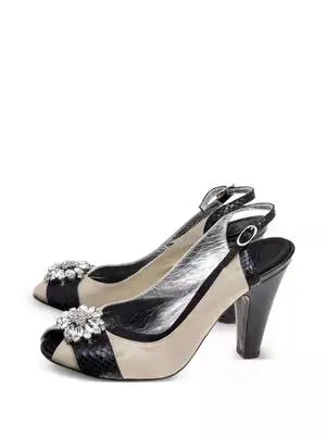 GIUSEPPE ZANOTTI Embellished Peep-toe Slingback Sandals