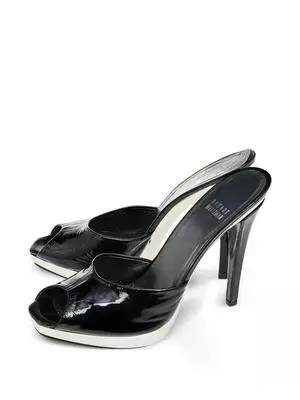STUART WEITZMAN Patent Leather Platform Sandals