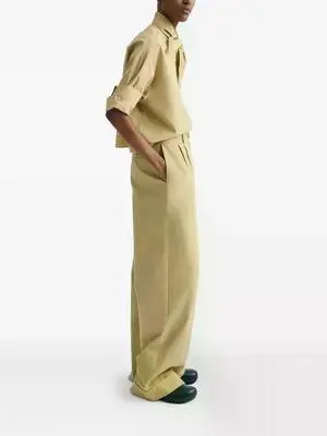 TWP Tie-neck Short-sleeve Blouse