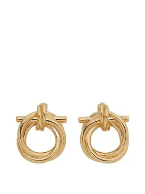 FERRAGAMO Gancini Torchon Earrings - Metallic