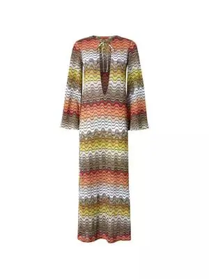 Missoni Maxi Dress With Chevron Pattern - Neutrals