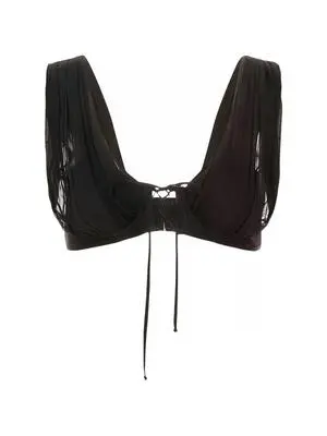 Giuseppe Di Morabito Draped Lace-up Top