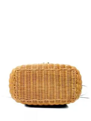 Miu Miu Raffia Basket Shoulder Bag