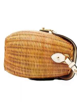 Miu Miu Raffia Basket Shoulder Bag