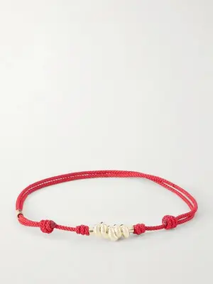 Luis Morais 14-karat Gold Cord Bracelet - Red