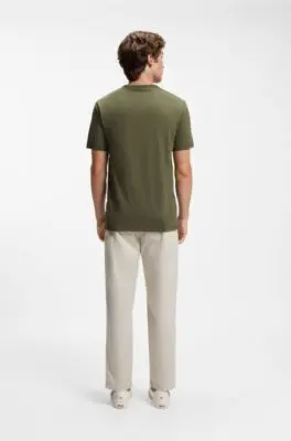 BOSS Cotton Jersey T-shirt With Logo Detail - Green