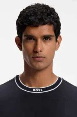 BOSS Cotton T-shirt With Logo Crew Neck