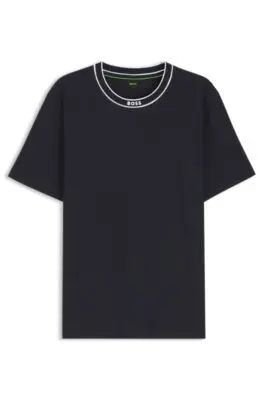 BOSS Cotton T-shirt With Logo Crew Neck