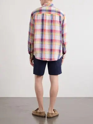 GOD'S TRUE CASHMERE Daybreak Checked Linen Shirt
