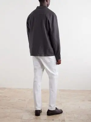 Onia Herringbone Linen Overshirt