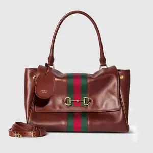 Gucci Paparazzo Medium Top Handle Bag In Leather - Brown