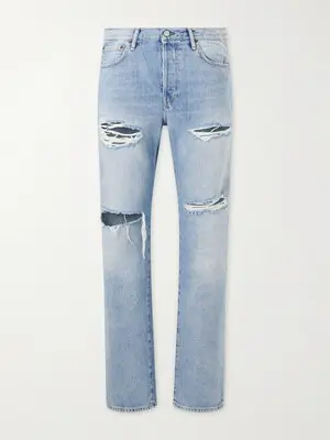 Acne Studios Straight-leg Ripped Jeans - Blue