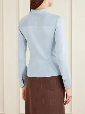 Tory Burch Silk-blend Polo Shirt