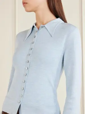 Tory Burch Silk-blend Polo Shirt