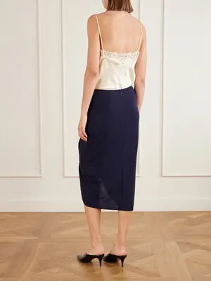 Stella McCartney Draped Stretch-jersey Midi Skirt
