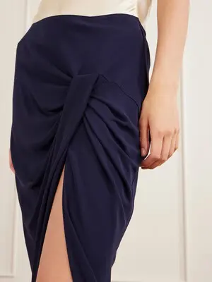 Stella McCartney Draped Stretch-jersey Midi Skirt
