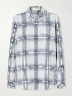 GOD’S TRUE CASHMERE God's True Cashmere Cloud Light Tartan Shirt - Blue