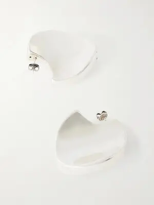 Bottega Veneta Sterling Sculptural Earrings - Silver