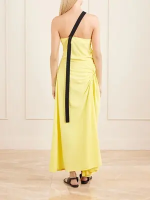 Proenza Schouler One-shoulder Gathered Maxi Dress - Yellow