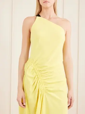 Proenza Schouler One-shoulder Gathered Maxi Dress - Yellow