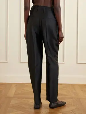 Bottega Veneta Pleated Twill Straight-leg Pants