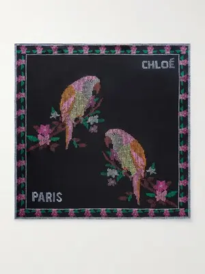 Chloé Printed Silk Scarf
