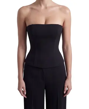 HEIRESS BEVERLY HILLS Strapless Contour Corset Top - Black