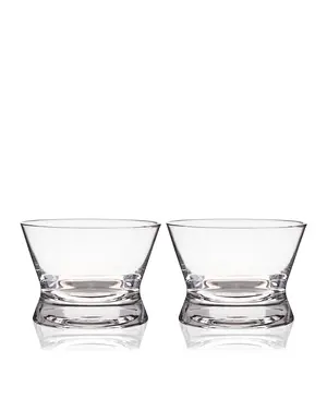 VISKI Raye Crystal Tequila Tasting Glasses, Set Of 2 - Clear