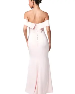 Coast Satin Bardot Maxi Dress