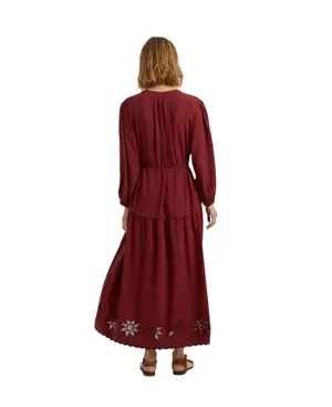Chinti & Parker Linen-blend Broderie Dress - Sienna