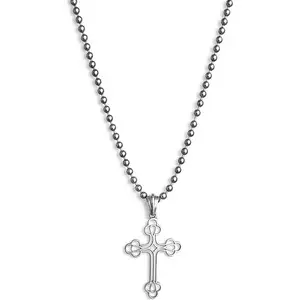 LENI JAMES Mini Billie Cross Necklace In Sterling - Silver