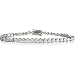 LENI JAMES The Kate 3mm Tennis Bracelet - Silver