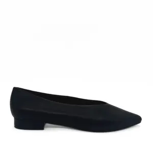 AMIE RAFA Riley Leather Ballet Flats - Black