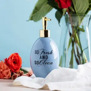 TOTALEE GIFT So Fresh & So Clean Soap Dispenser Ceramic 16 Oz