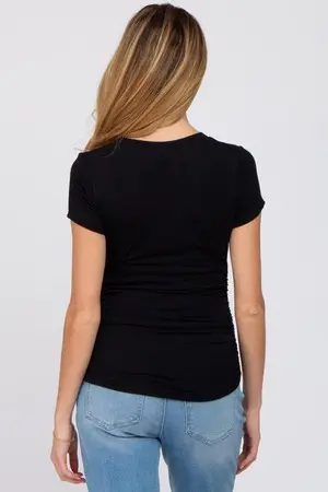 PINKBLUSH Maternity Fitted Short Sleeve Top