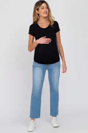 PINKBLUSH Maternity Fitted Short Sleeve Top